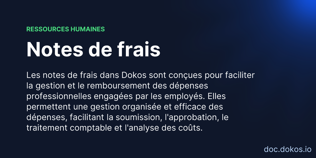 Notes de frais - Dokos - Documentation